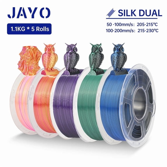 PLA Meta / ABS / PETG / SILK / PLA Filament 1.75MM 5Rolls 3D Printer ...