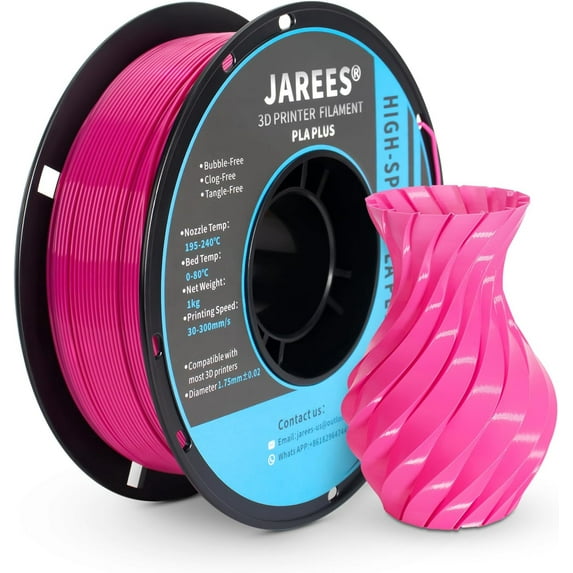 PLA Plus Filament 1.75mm, Higher Toughness Magenta Pink Rose 3D Printer ...