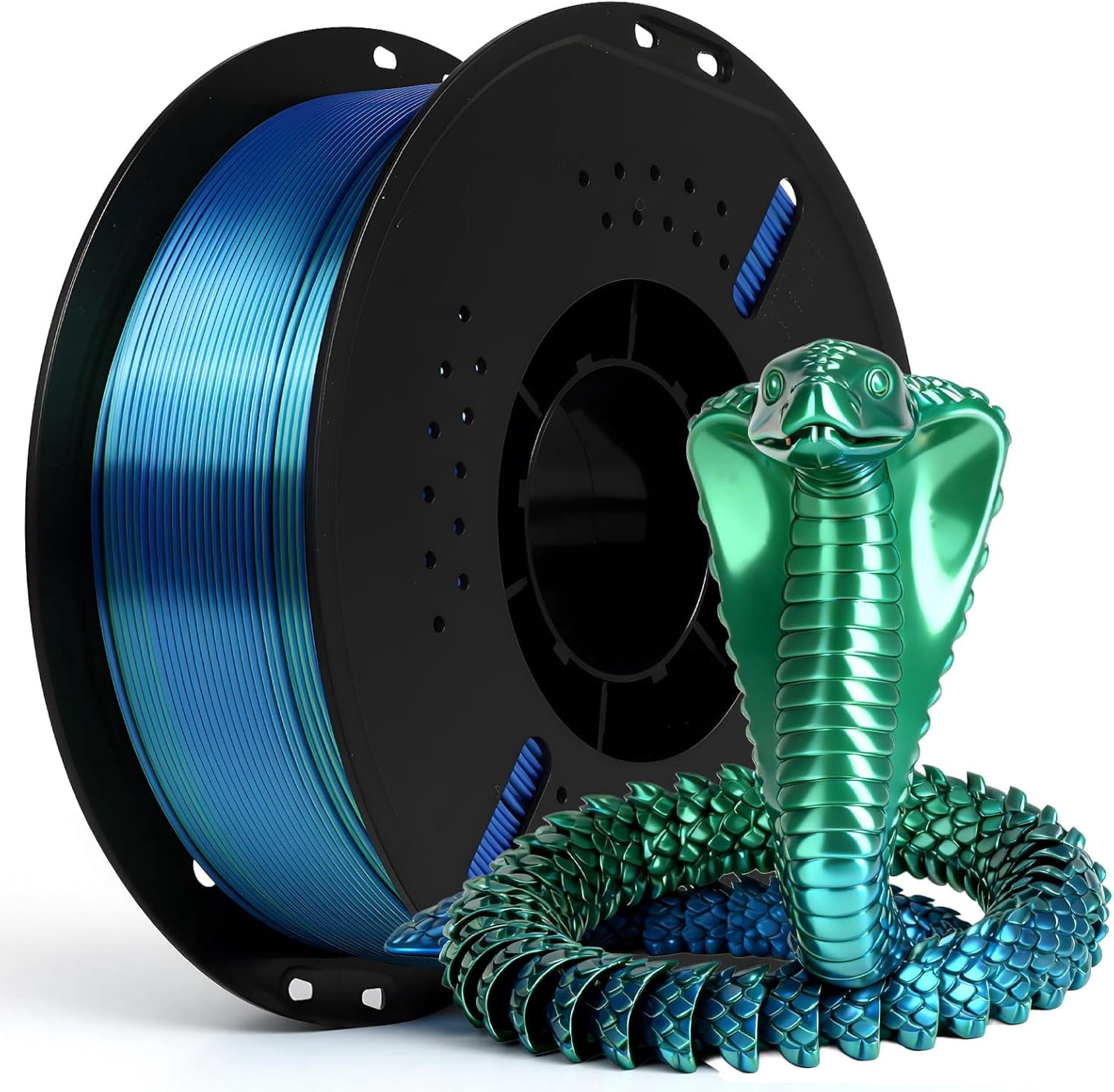 PLA Printing Filament, Silk Dual Color Printer Filament 1.75mm, Shiny ...