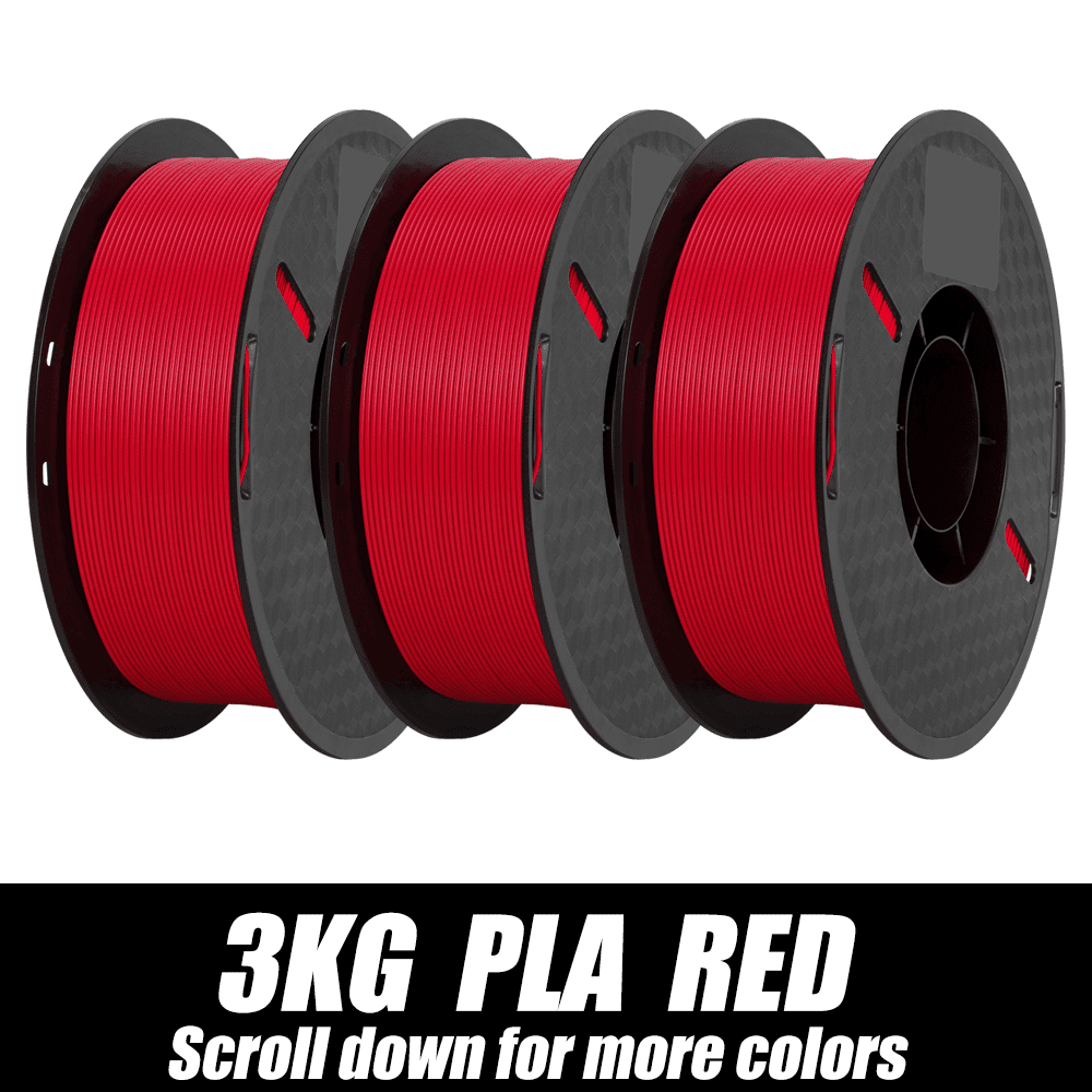 PLA Red 3D Printer Filament 1.75mm Dimensional Accuracy+/-0.03mm 1KG ...
