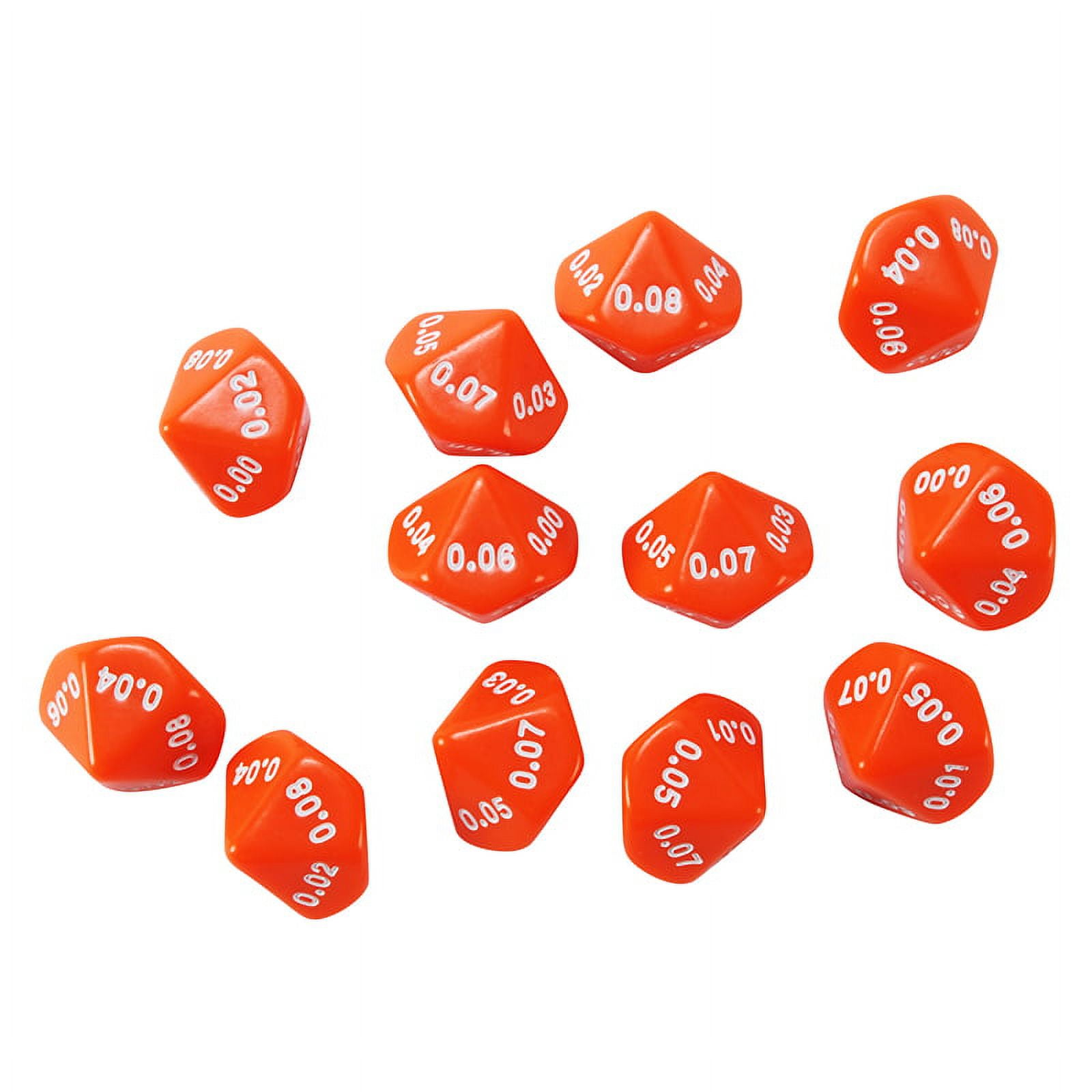 PLACE VALUE DICE HUNDREDTHS 12 SET - Walmart.com