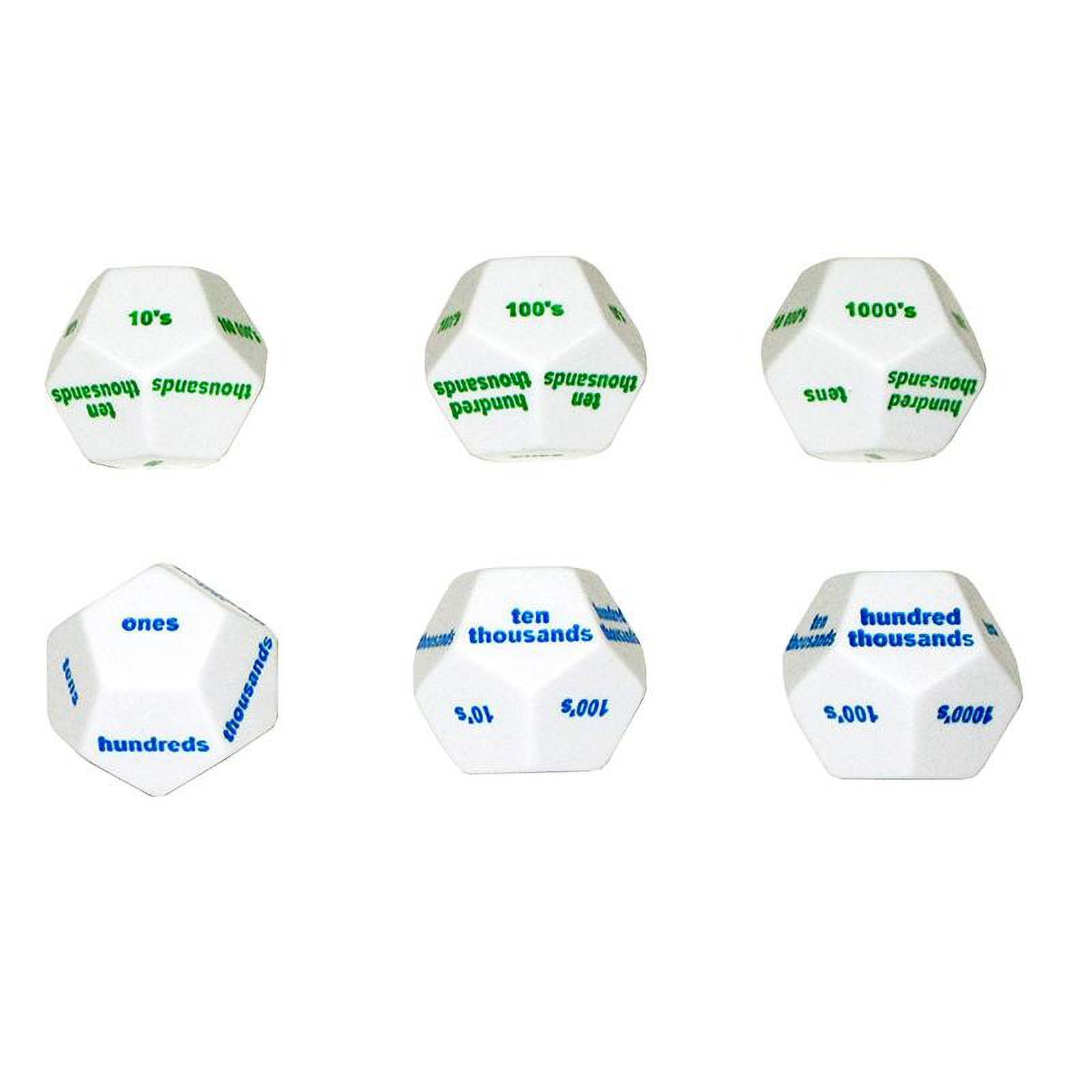 PLACE VALUE DICE SET, 6/PKG - Walmart.com