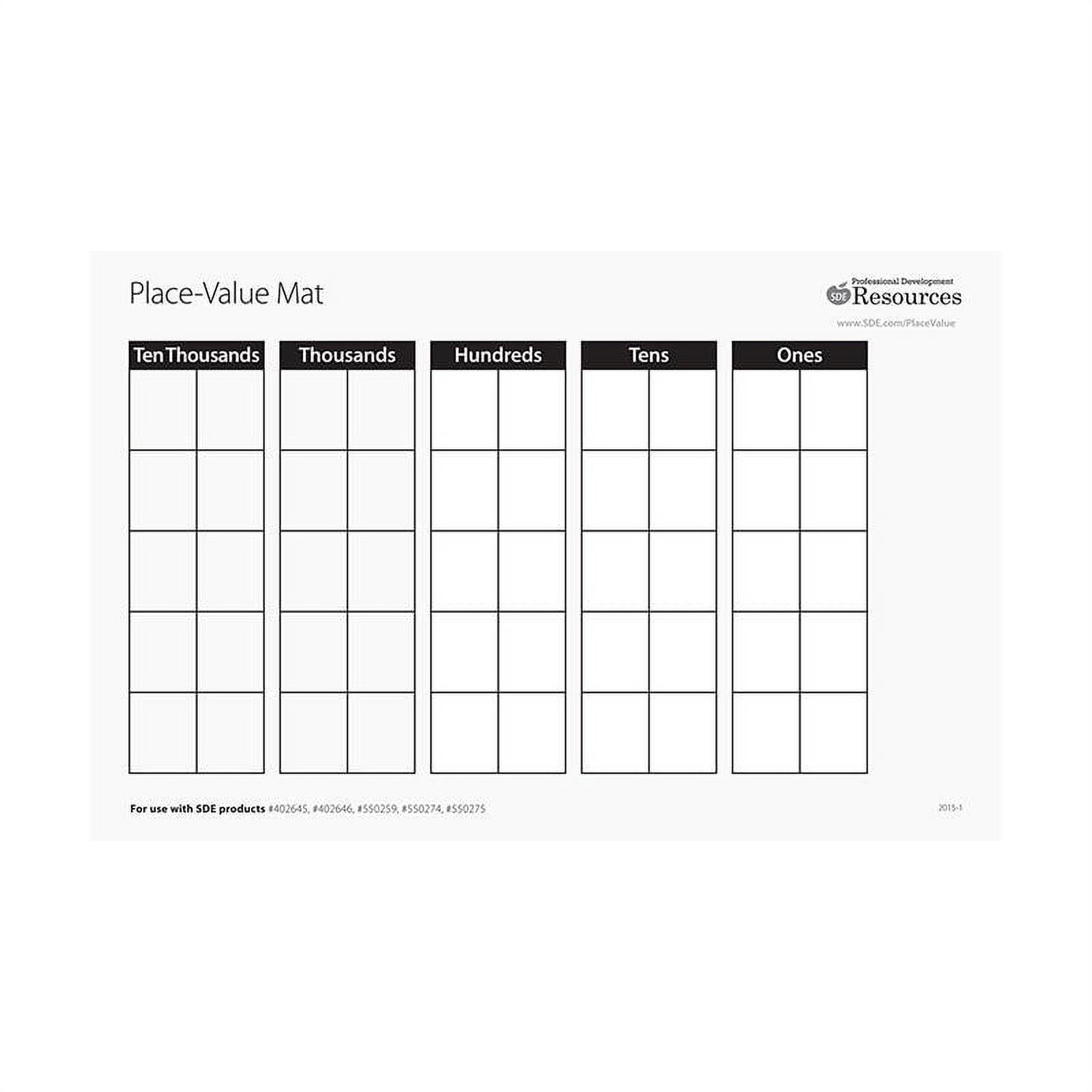 PLACE VALUE MATS 10 PK - Walmart.com
