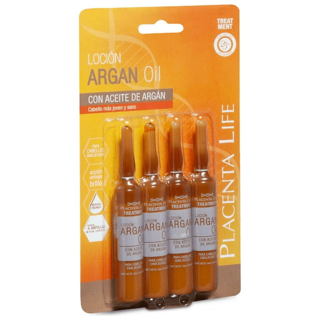 PLACENTA LIFE INTENSE ANTI-AGING HAIR TREATMENT WITH ARGAN OIL -REPAIRING - SHINY HAIR- X 4 ...