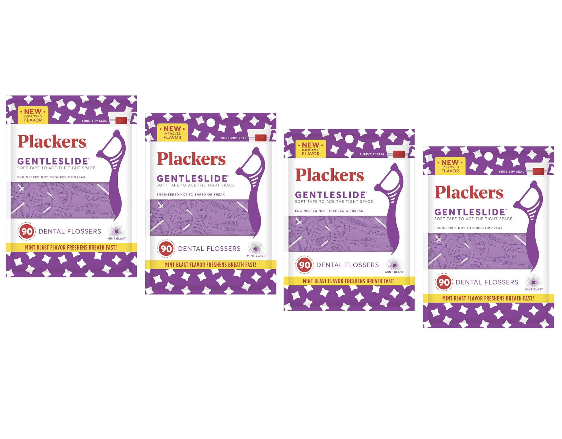 PLACKERS Gentleslide Easy Dental Flossers, Slides & Picks for Tight ...