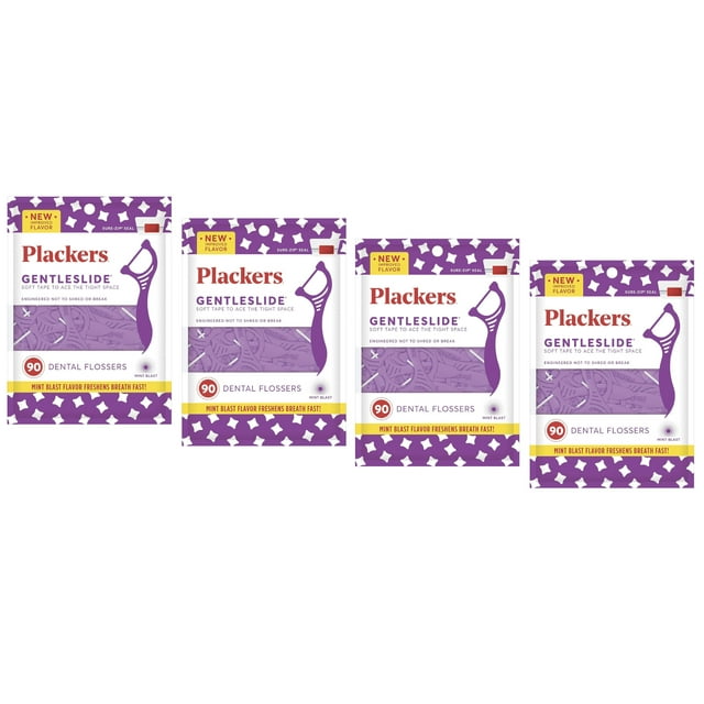 PLACKERS Gentleslide Easy Dental Flossers, Slides & Picks for Tight ...