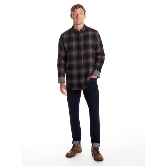 Frontier Threads Men's Long Sleeve Button Down Traditional Plaid ...