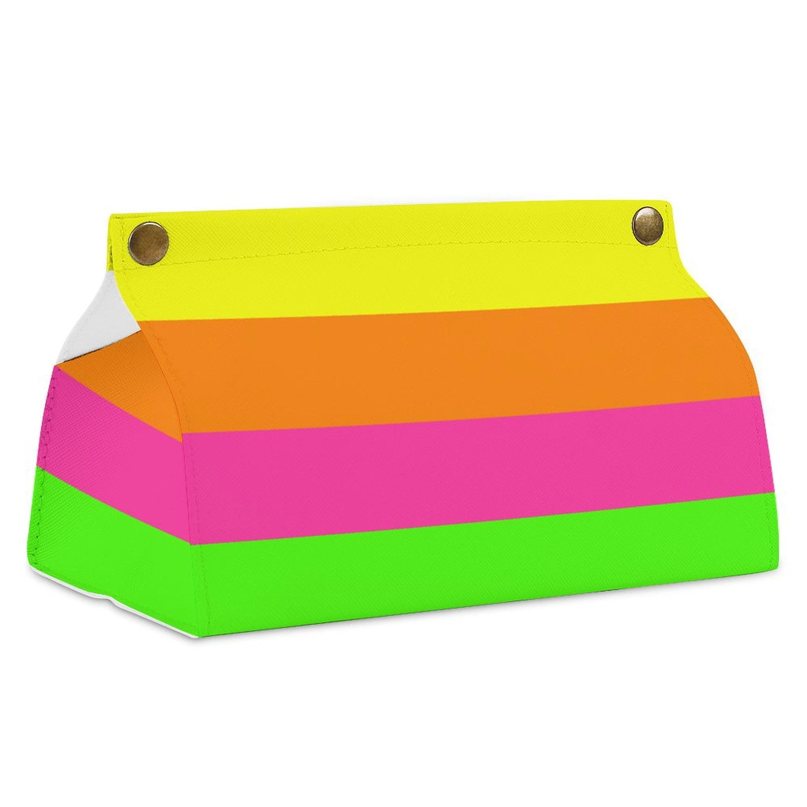PLAIN SOLID NEON FLUORESCENT RAINBOW STRIPES 5 COLORS Rectangular PU ...