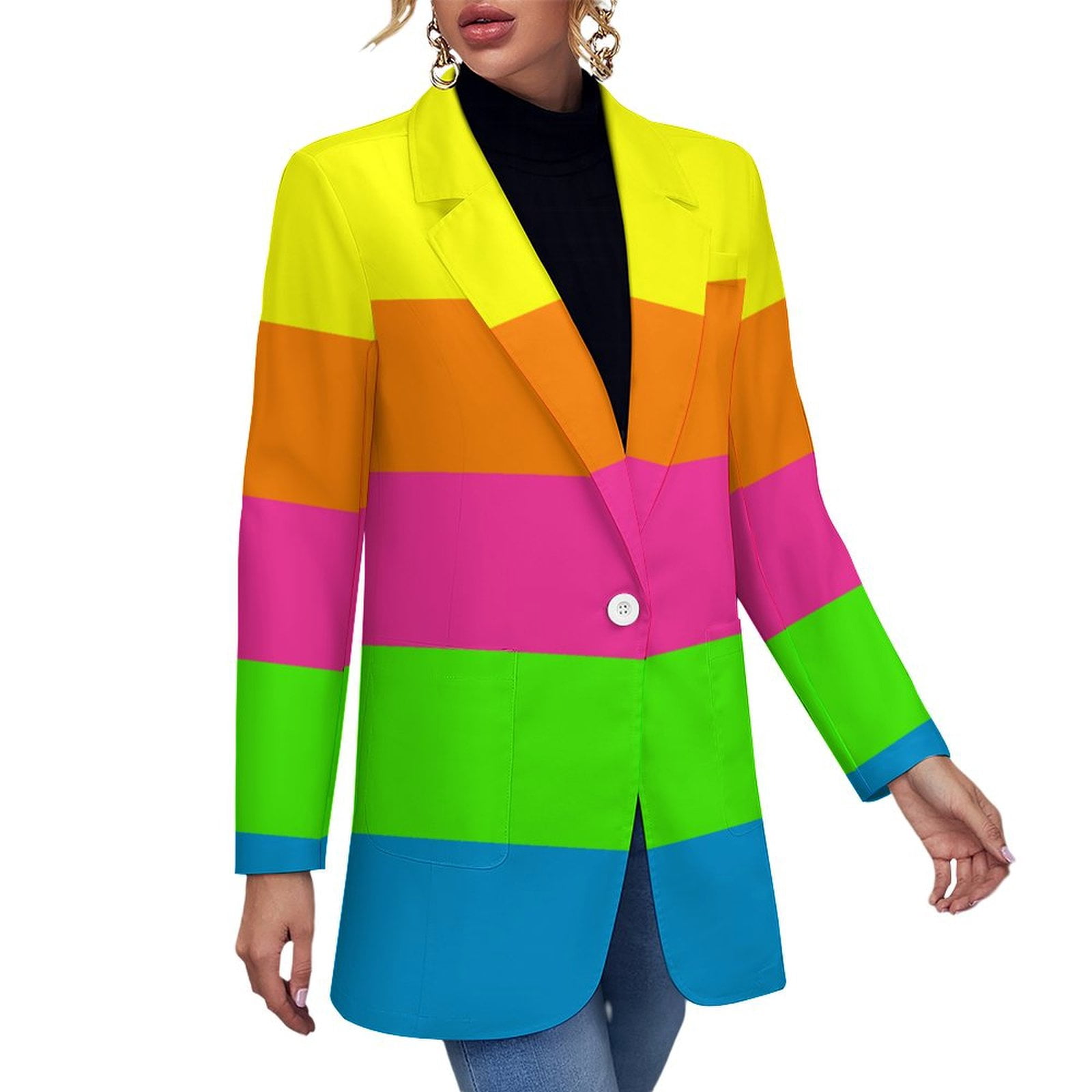 PLAIN SOLID NEON FLUORESCENT RAINBOW STRIPES 5 COLORS Woman Casual ...