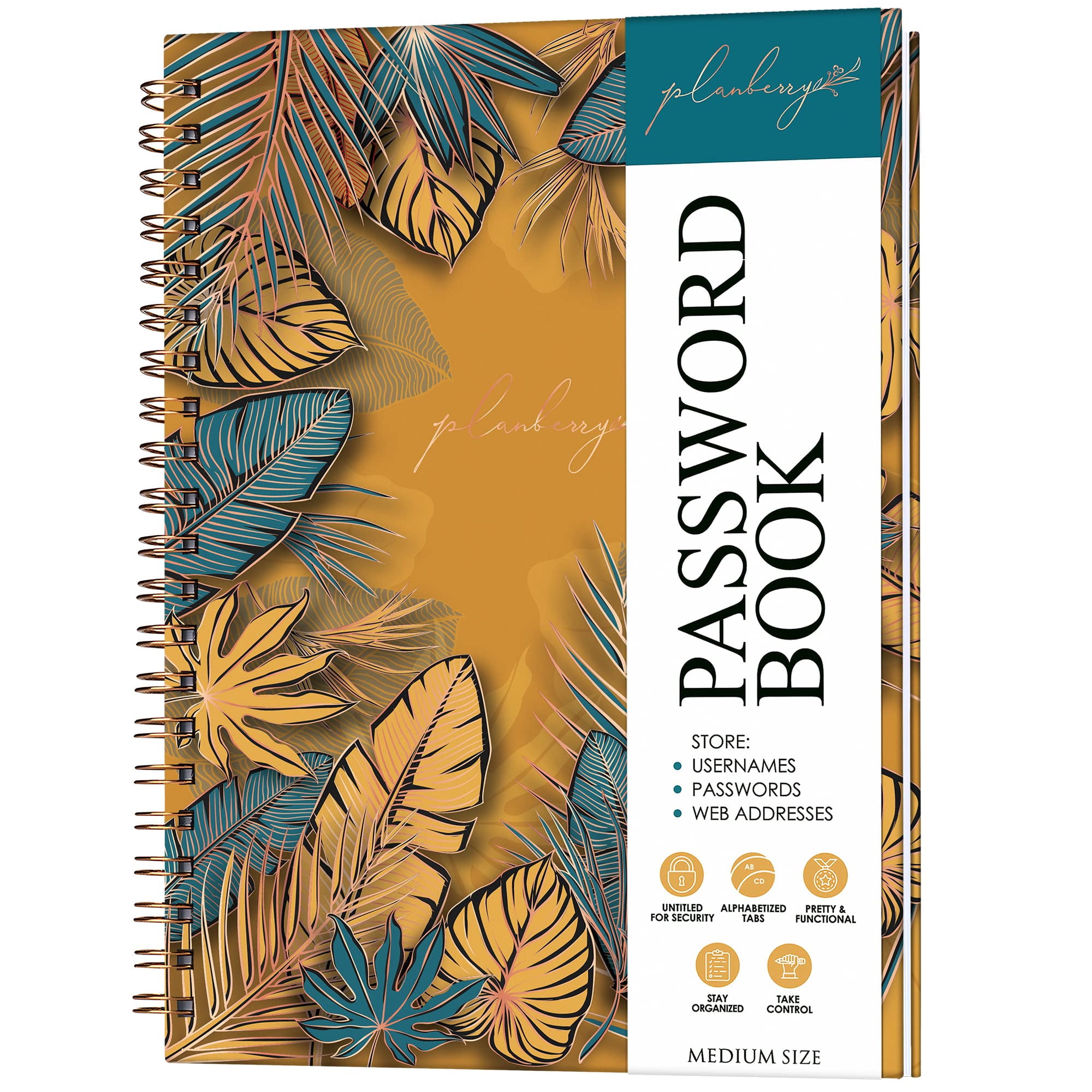 PLANBERRY Password Book â€“ Internet Address Organizer with ...