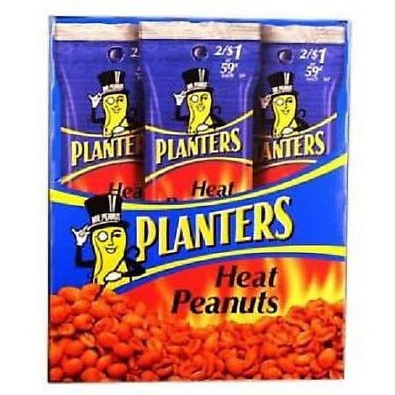 PLANTERS Heat Peanuts, Individual Packs, Salty Snack, 1.75 oz Each, 18 ...