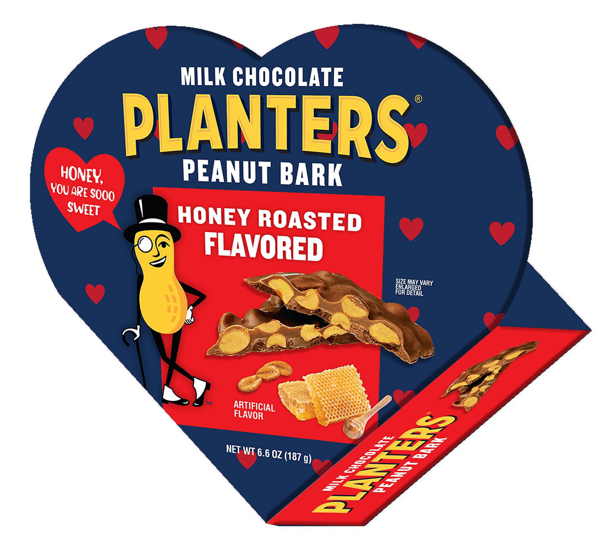 PLANTERS® Milk Chocolate Bark Honey Roasted Heart Box "Honey Your So ...