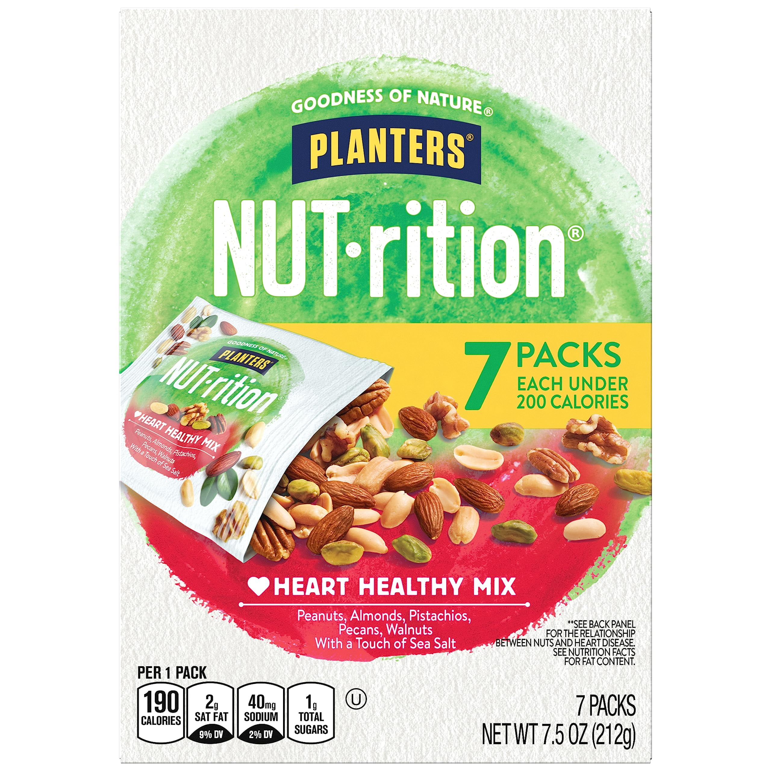 PLANTERS NUT-rition Heart Healthy OKA4 Mix with Walnuts, 7.5 oz Box ...
