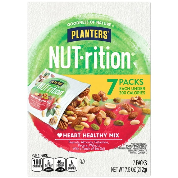 PLANTERS NUT-rition Heart Healthy OKA4 Mix with Walnuts, 7.5 oz Box ...