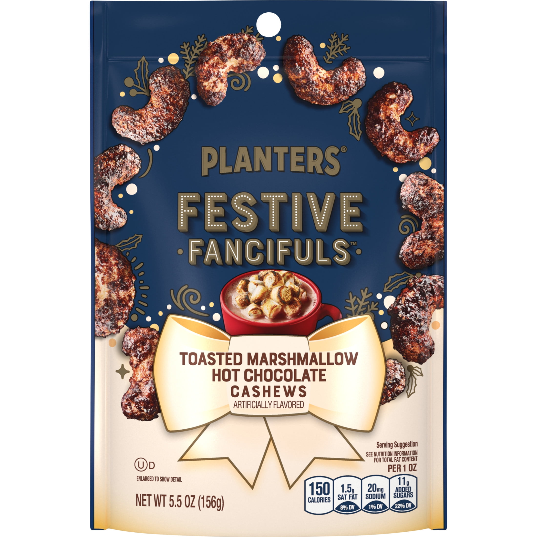PLANTERS Toasted Marshmallow Hot Chocolate Whole Cashews, Party Snacks ...