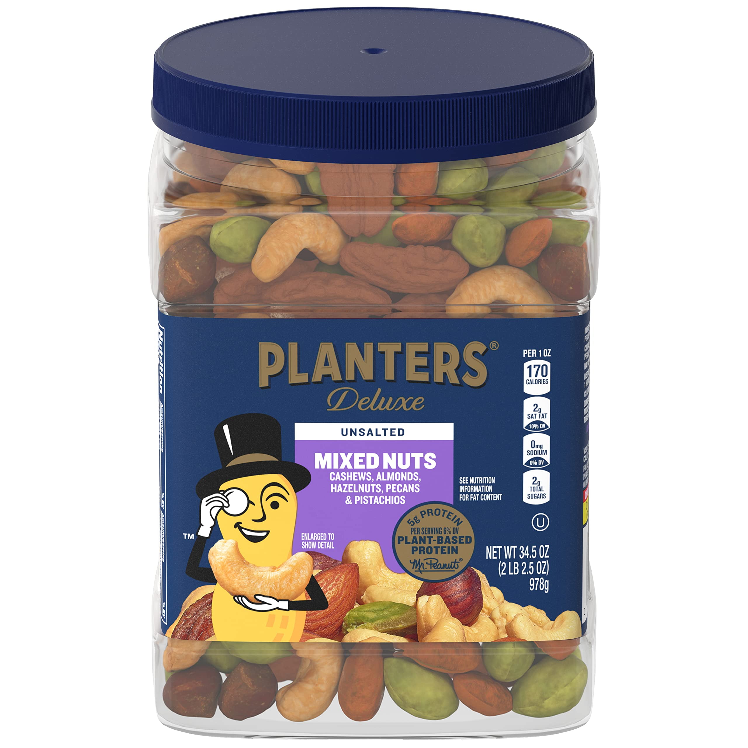 PLANTERS Unsalted Premium Blend SE33 Cashews, Almonds, Hazelnuts ...