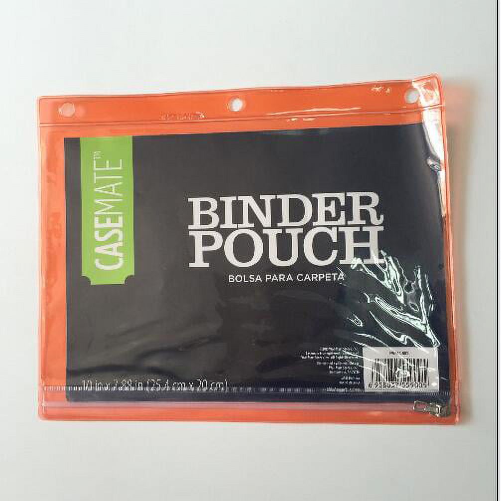 PLASTIC BINDER POUCH,CASEMATE BRAND,BINDER POUCH,CLEAR PVC,FIT 3-BINDER ...