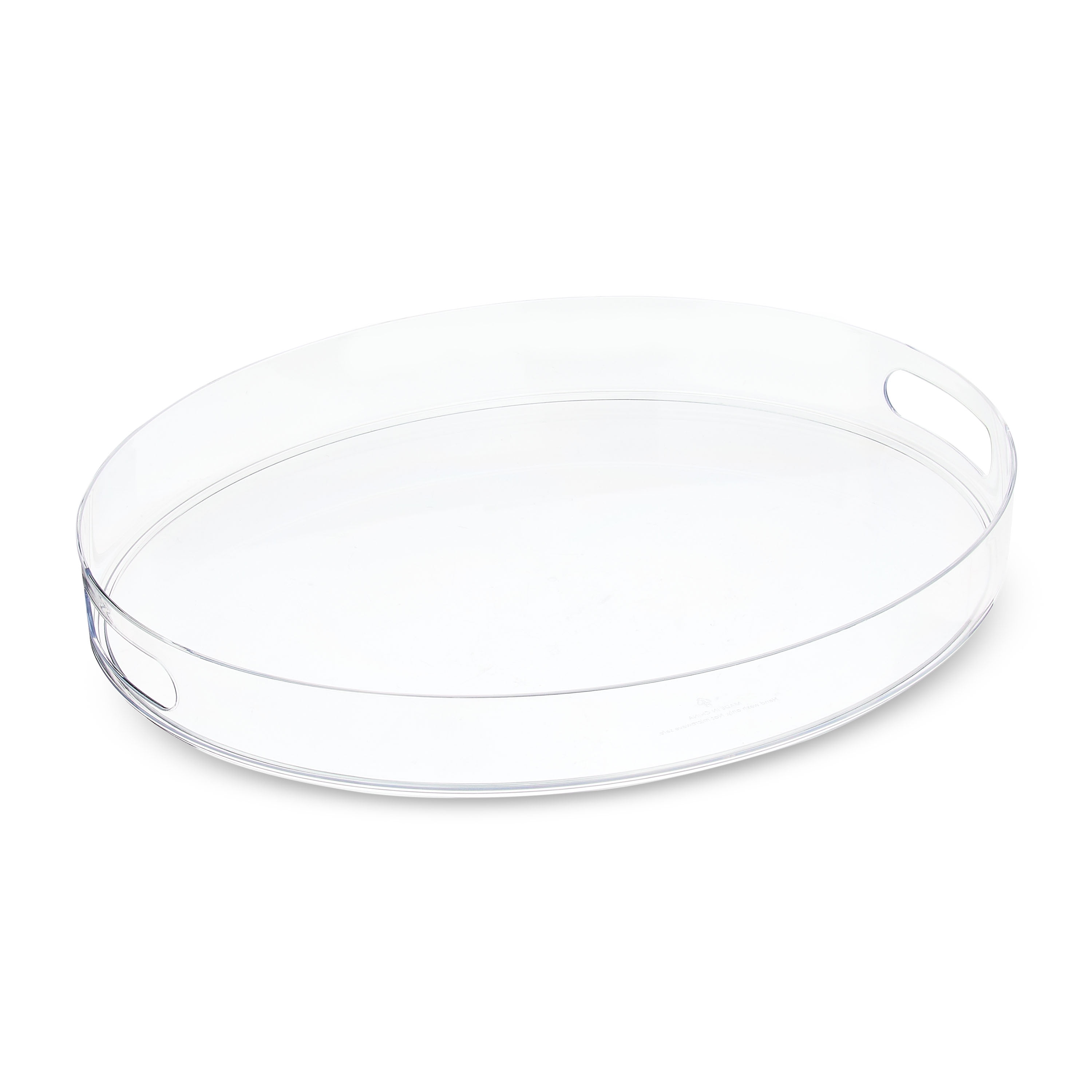 Clear Oval Plastic Food Tray, 16" x 14" x 2", by Way To Celebrate ...
