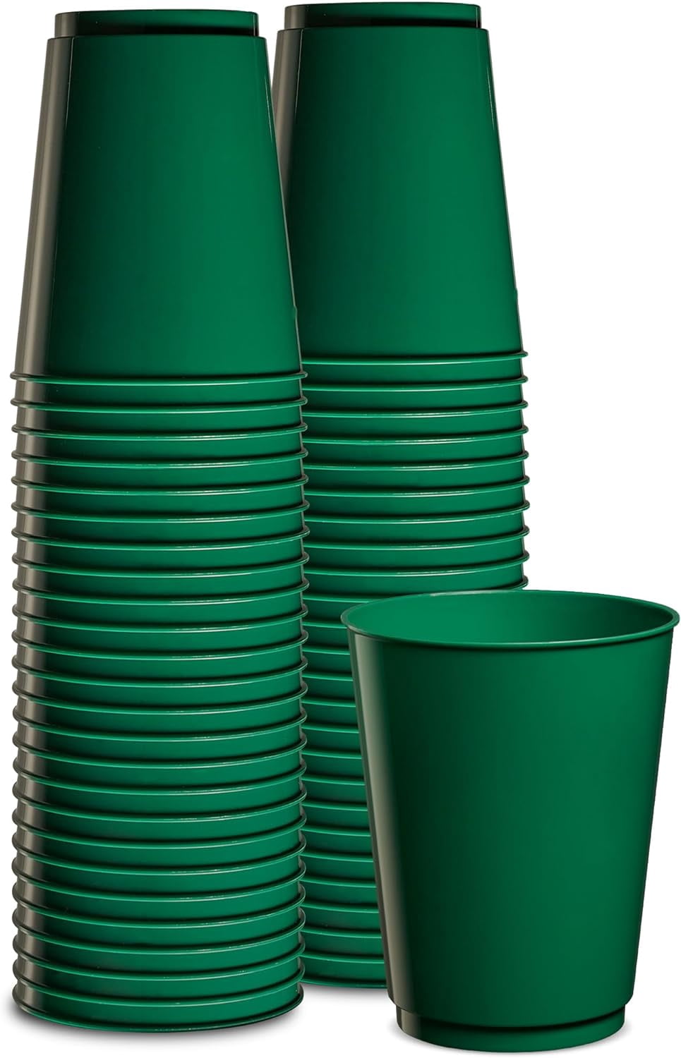 PLASTICPRO 10 Oz Disposable Cups Plastic Tumblers Party Cups Green, 100 ...