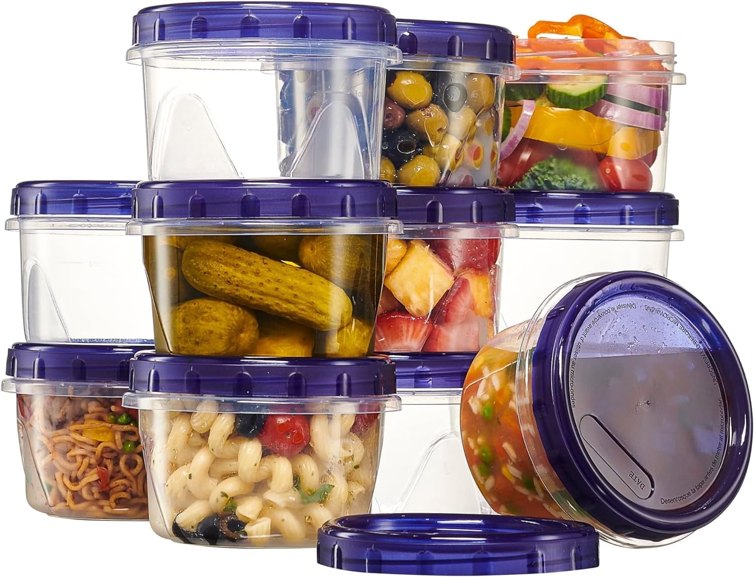 PLASTICPRO 16 Oz Twist Cap Meal Prep Containers Reusable Food Storage ...