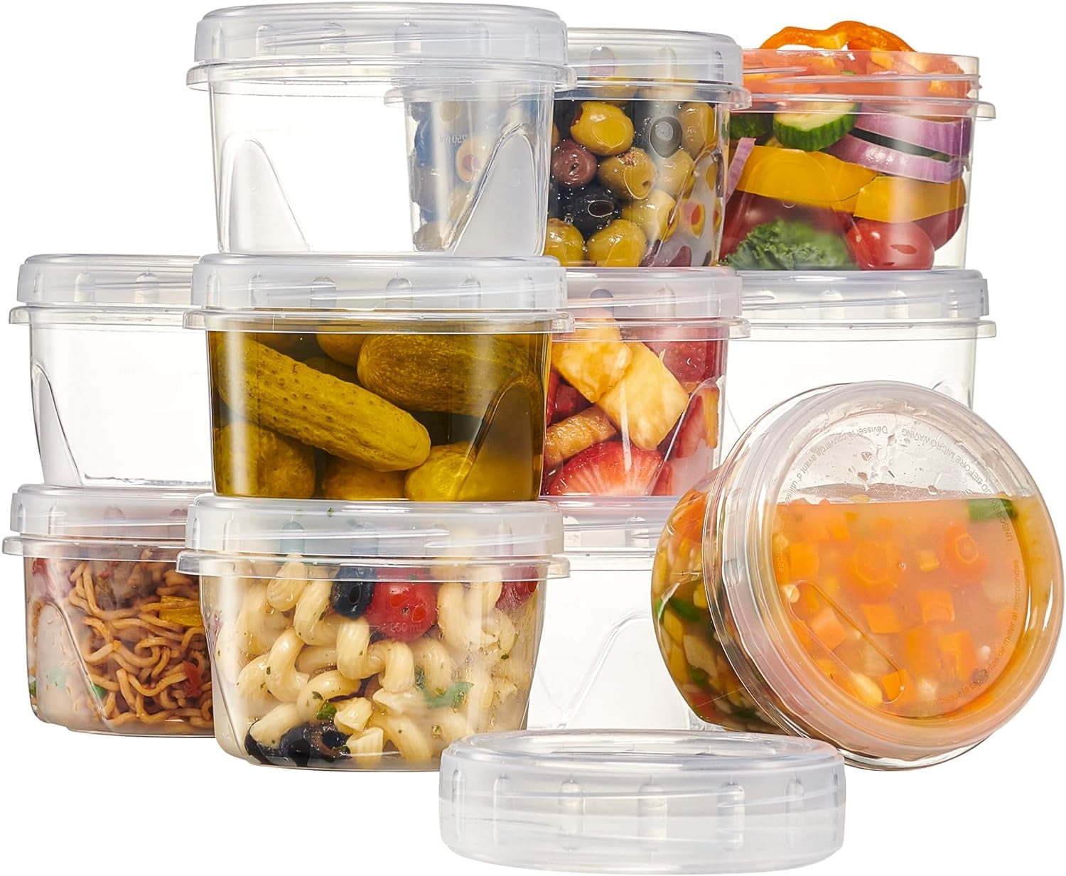 PLASTICPRO 16 Oz Twist Cap Meal Prep Containers Reusable Food Storage ...