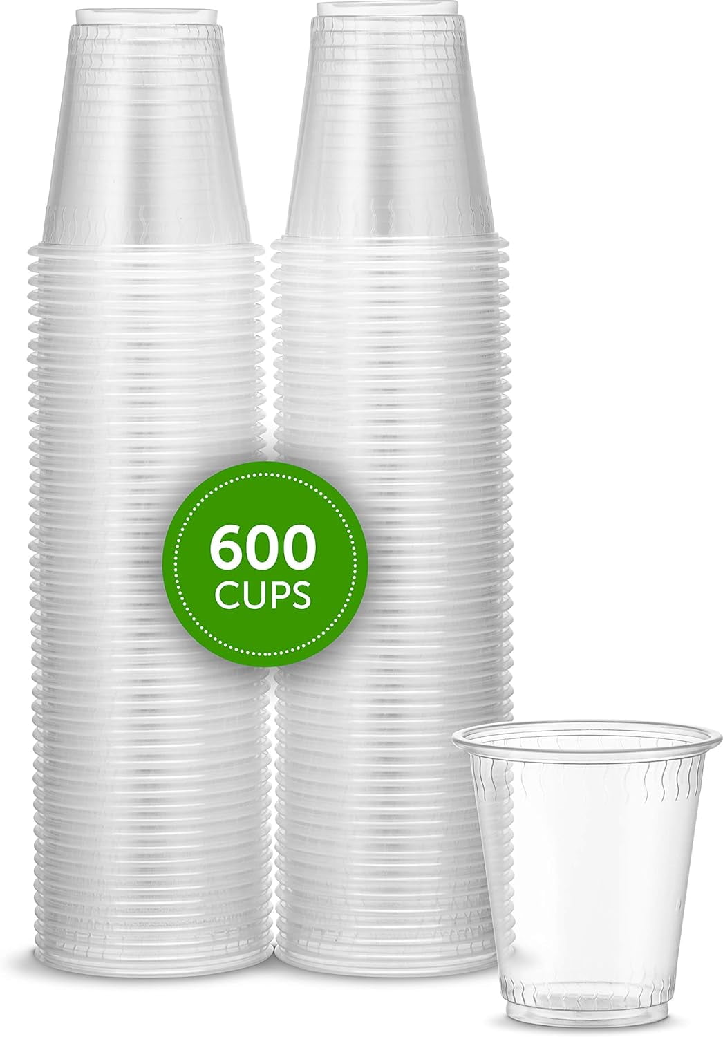 PLASTICPRO 3 Oz Clear Disposable Cups Plastic Cups for Party, 600-Pack ...