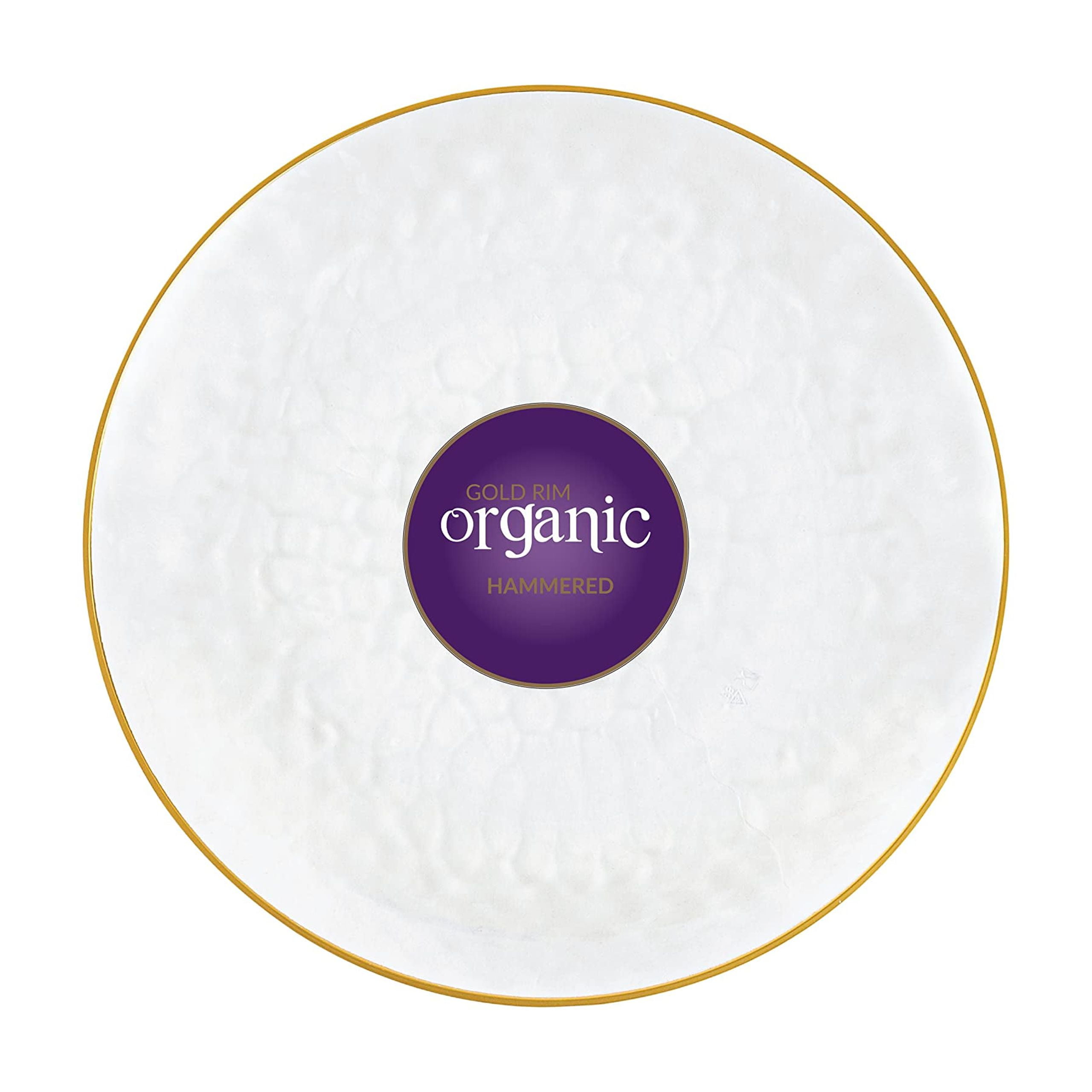 PLASTICPRO 30 Pack Hammered OIF8 Plastic Plates Heavyweight Disposable ...