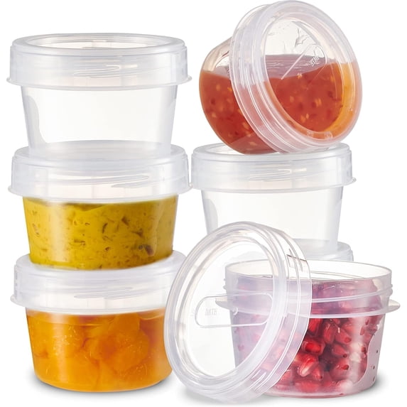 PLASTICPRO, Food Storage Containers, 4 oz Twist Cap, 6-Pack - Walmart.com