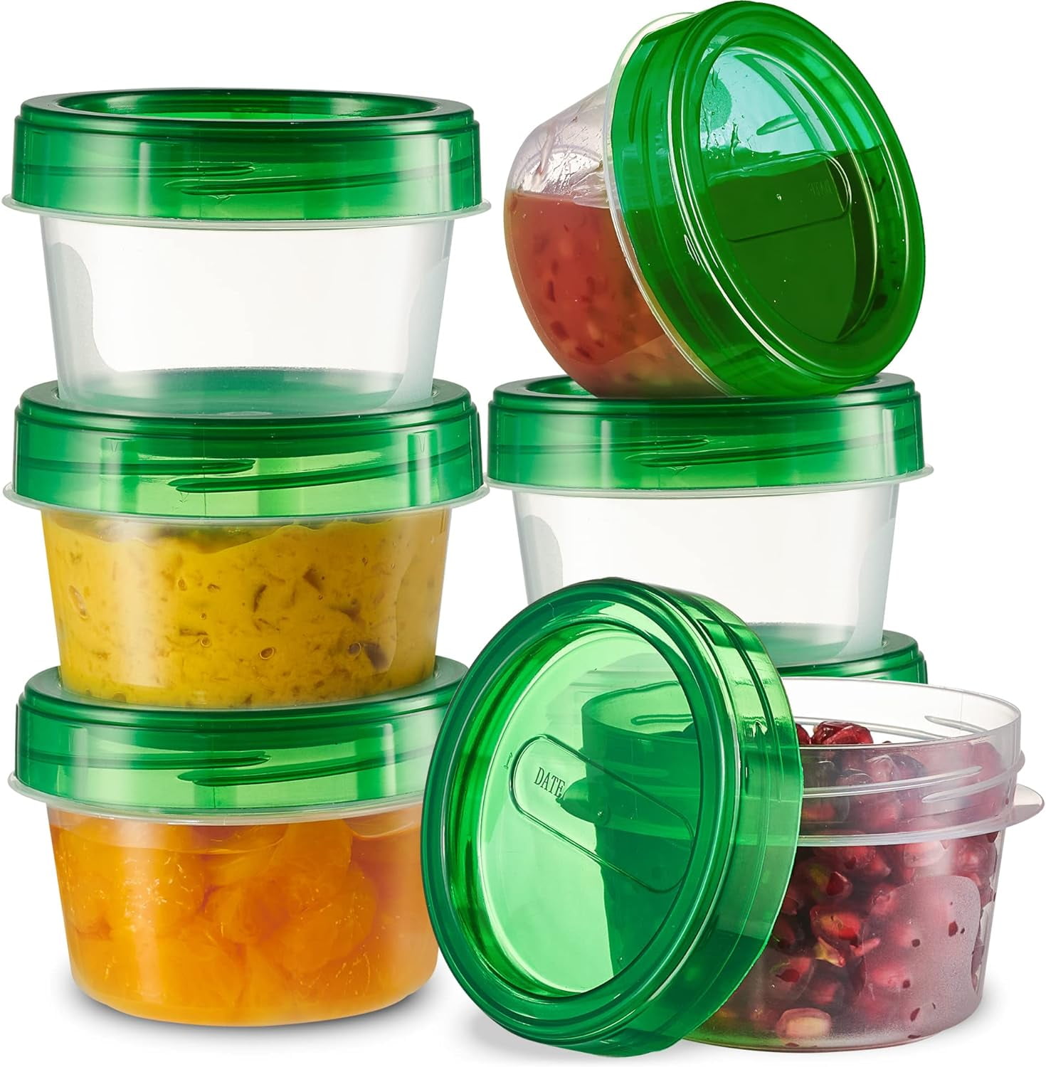 PLASTICPRO 4 Oz Twist Cap Meal Prep Food Containers, Small Round ...