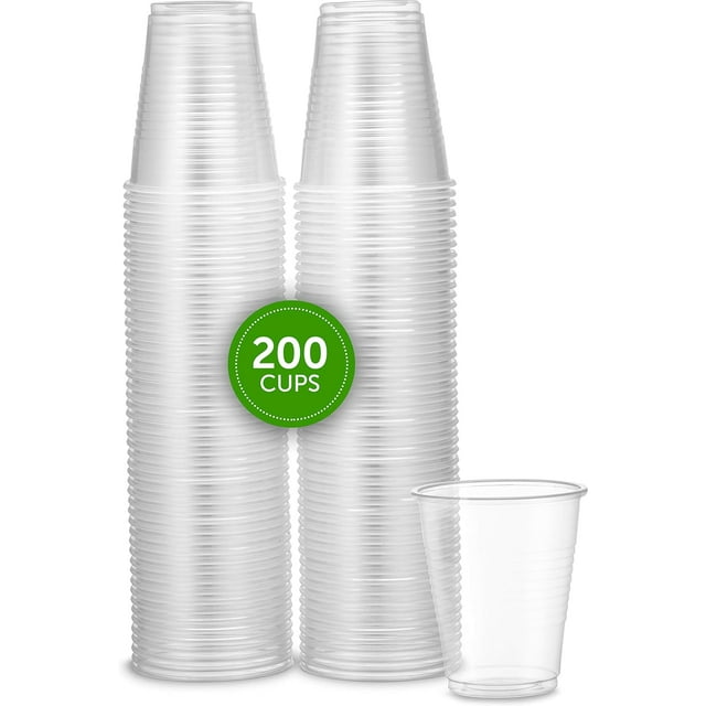 PLASTICPRO 5 Oz Clear Disposable Cups Plastic Cups for Party, 200-Pack ...