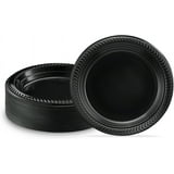 PLASTICPRO 6” Elegant Black Disposable Plates for Parties, Durable ...