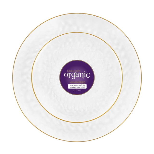 PLASTICPRO 7” & 10” Combo Plastic Plates Disposable Dinnerware Set ...