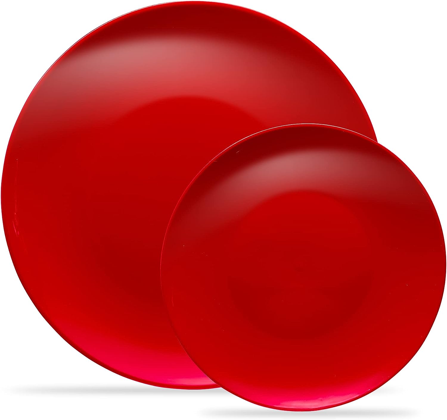 Great Value Everyday Disposable Plastic Compartment Plate, Red, 10.25 ...