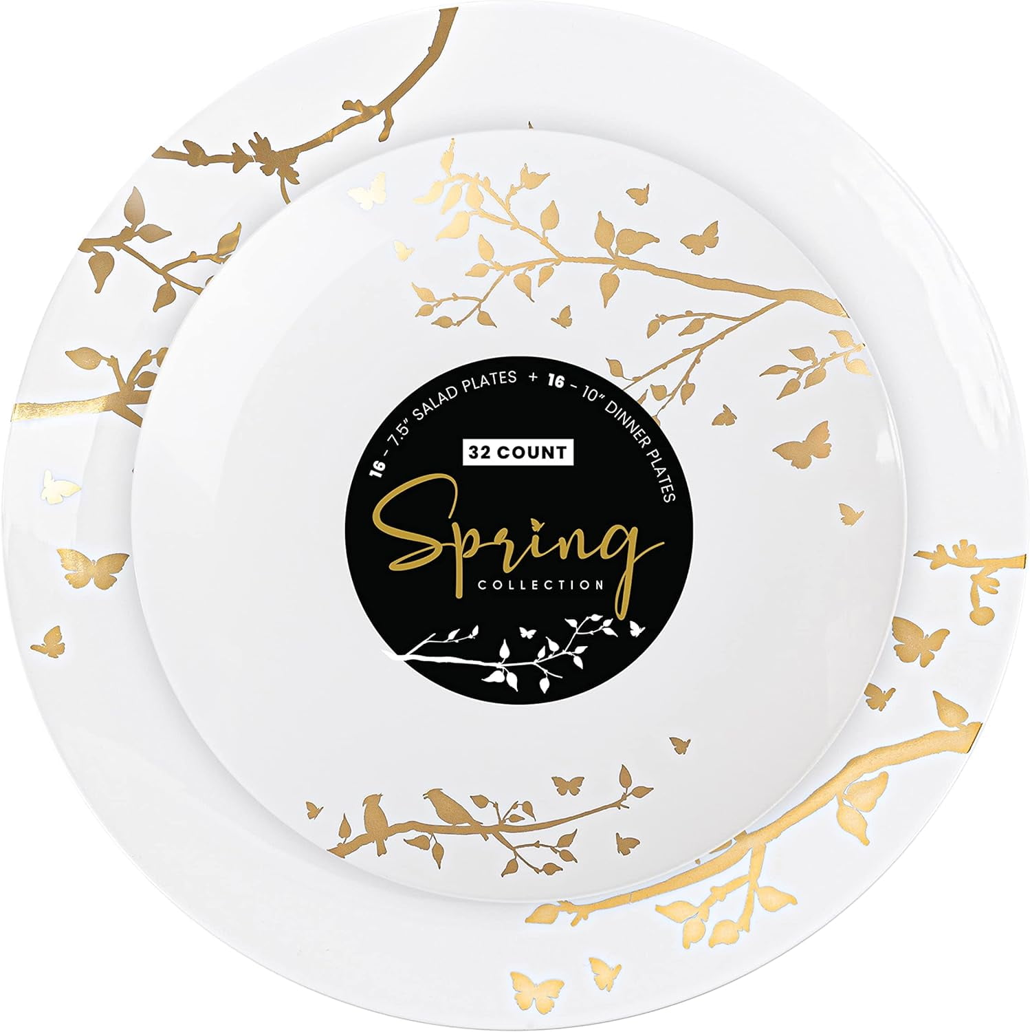 PLASTICPRO 7” & 10” Combo Plastic Plates Disposable Dinnerware Set ...