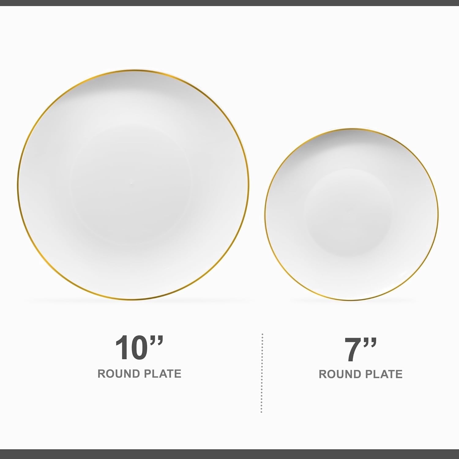 PLASTICPRO 7” & 10” Combo Plastic Plates Disposable Dinnerware Set ...