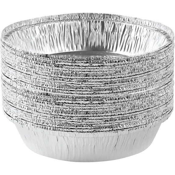 PLASTICPRO 7” Round Disposable Pans Non Stick Aluminum Foil Baking Pans ...