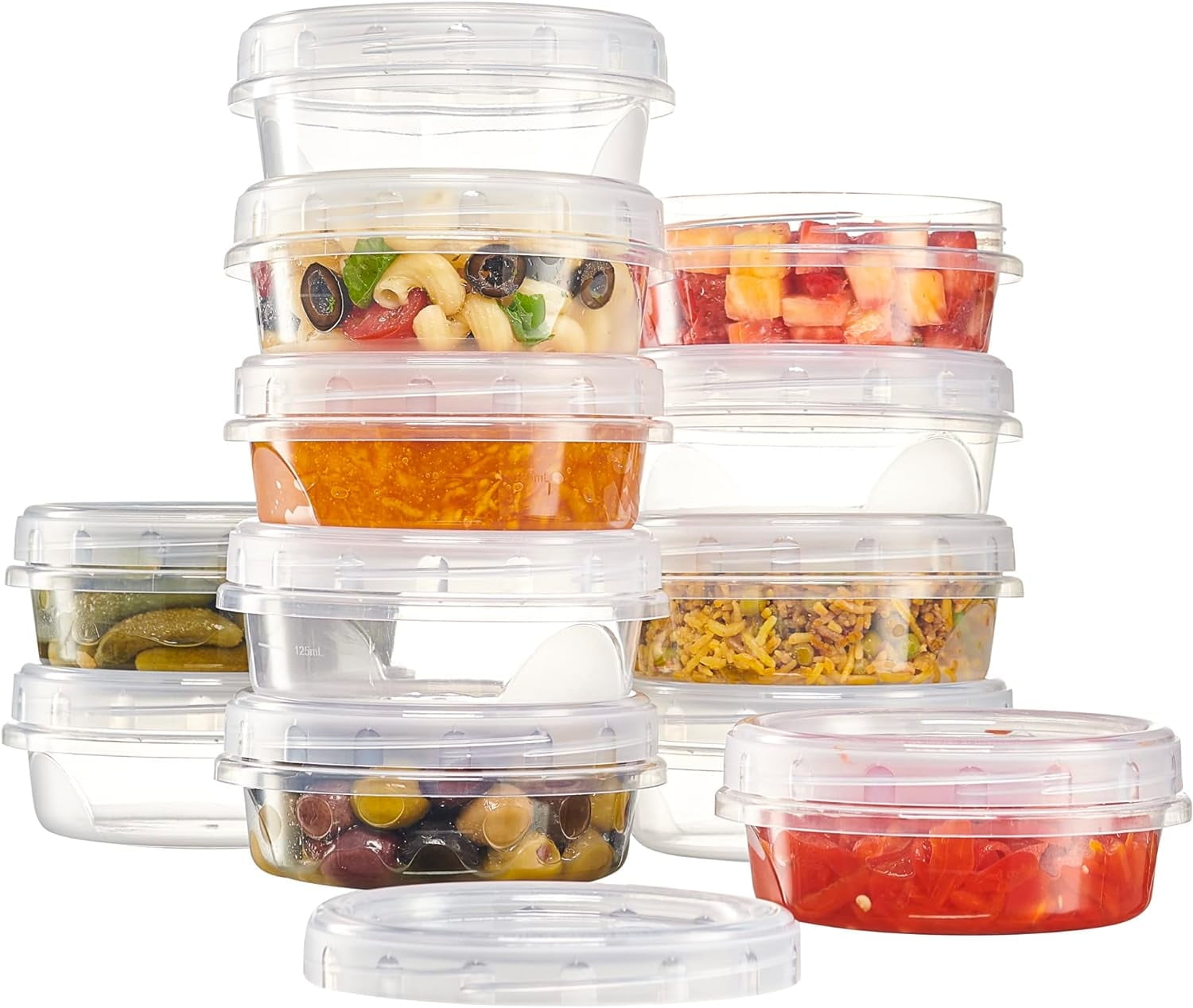 PLASTICPRO, Food Storage Containers, 8 Oz Twist Cap, 12-Pack - Walmart.com