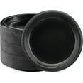 PLASTICPRO 9” Black Plastic Plates Lightweight Disposable Plates for ...