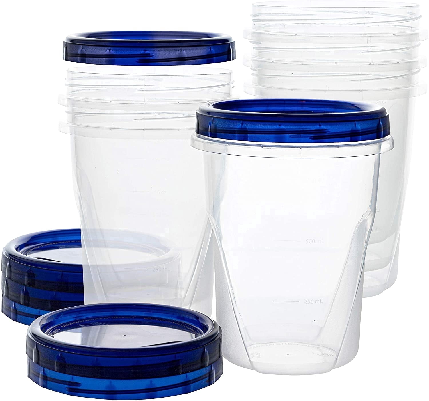 PLASTICPRO 32 oz Clear Reusable Deli Containers with Lid Set of 6 for ...