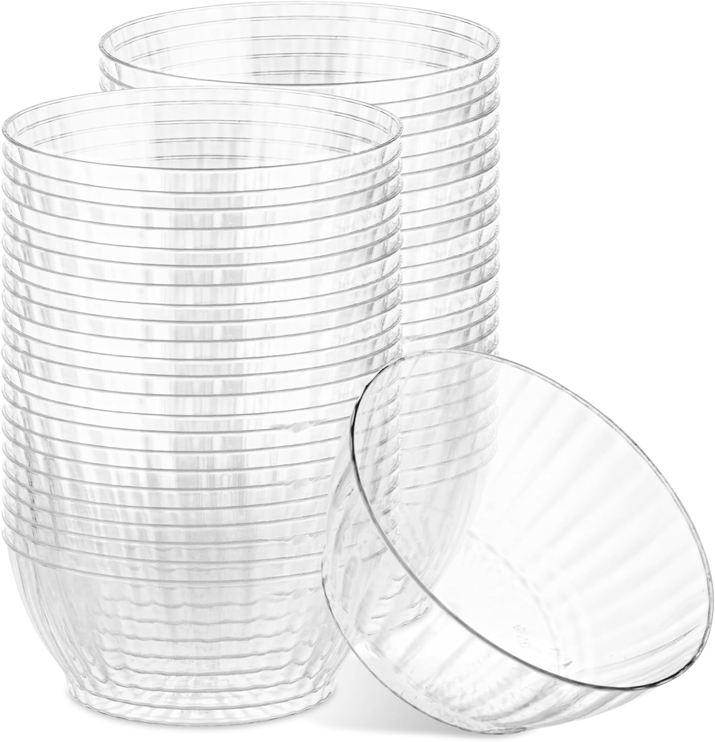 PLASTICPRO Crystal Clear Plastic Bowls 10 oz Disposable Bowls Plastic ...