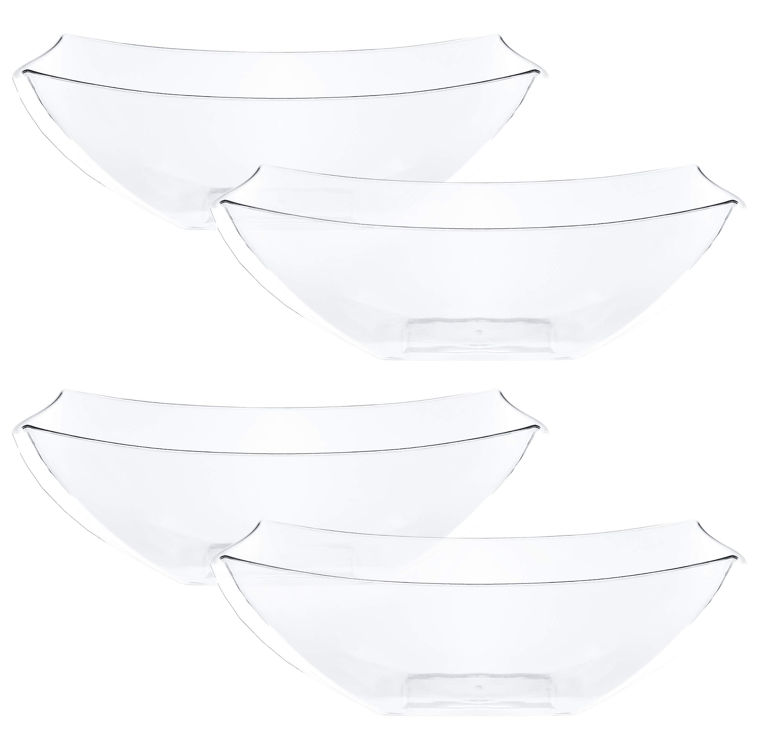 PLASTICPRO Disposable 64 ounce AIF9 Square Serving Bowls, Party Snack ...