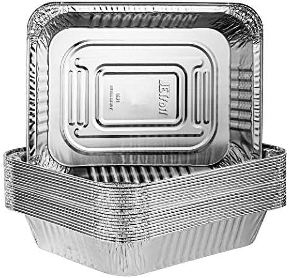 PLASTICPRO Disposable 9 x 13 Heavy Weight Aluminum Foil Pans Half Size ...