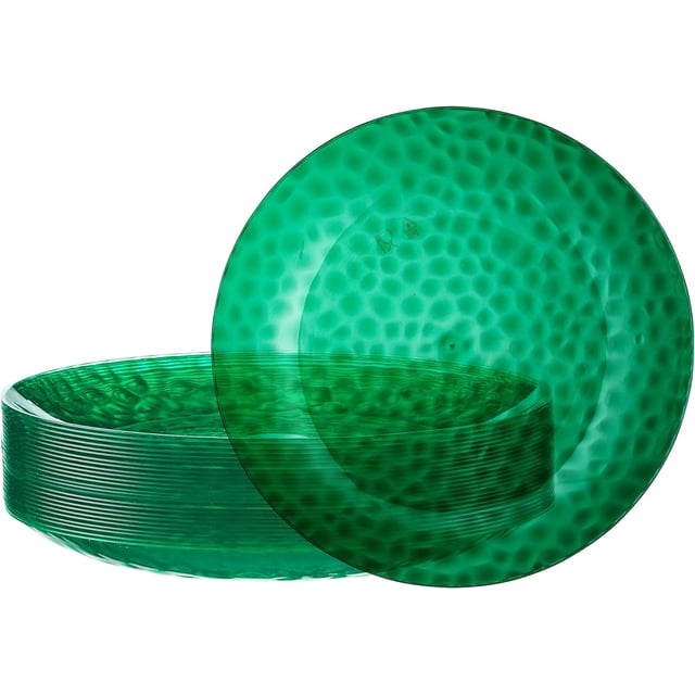 PLASTICPRO Pack of 30 Disposable Plastic Plates Fancy Dinner Plate ...