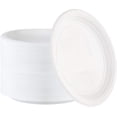 PLASTICPRO 9-inch Round Plastic Plates, Large Disposable Dinnerware for ...