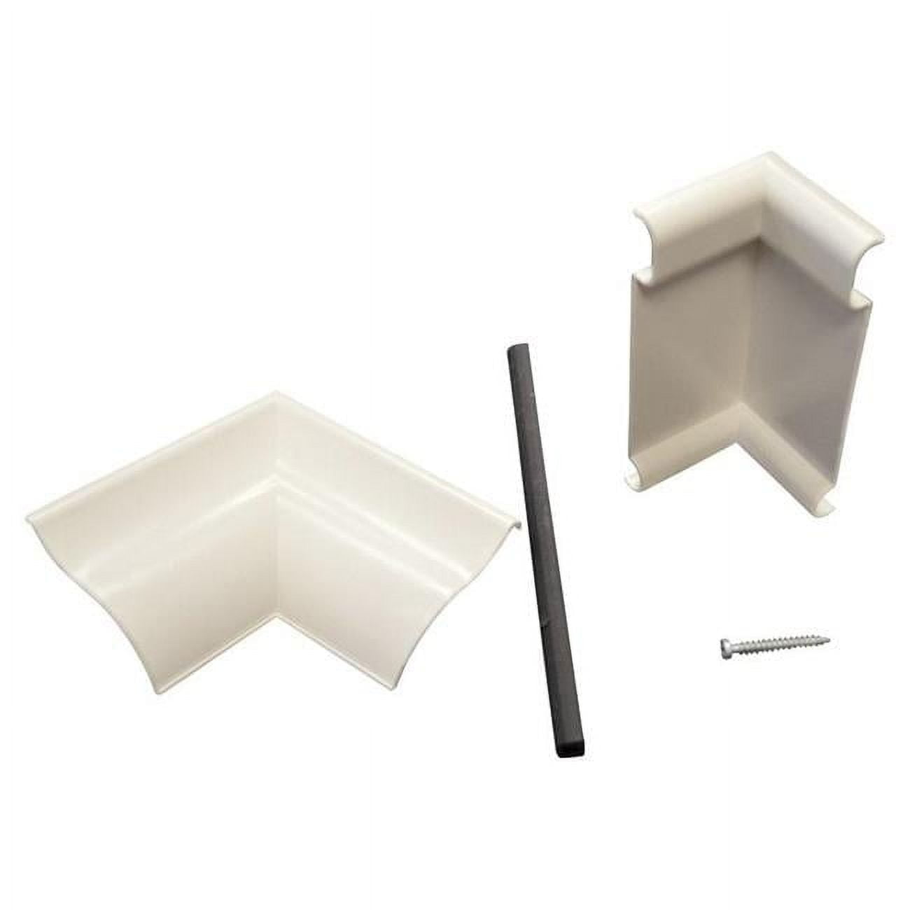 PLASTX White ABS Plastic Baseboard Inside Corner Cover 3 in H X 9 in W ...