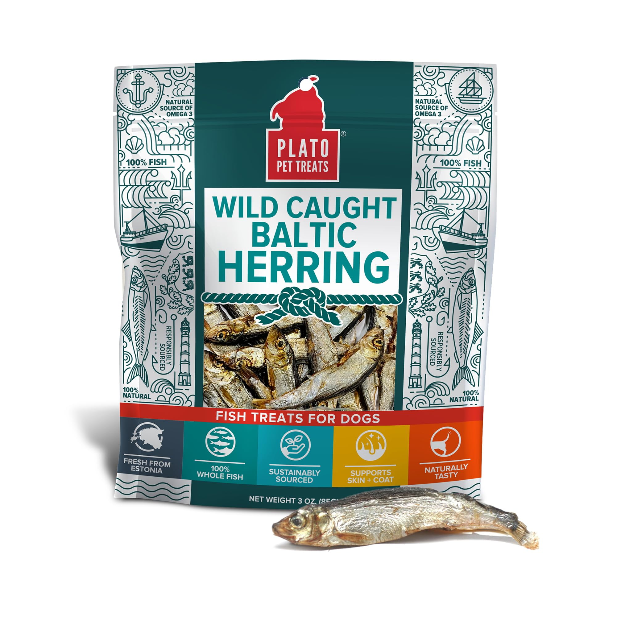 PLATO Pet Treats Fish Dog HYZ01 Treats - Air-Dried, Ingredient Dog ...
