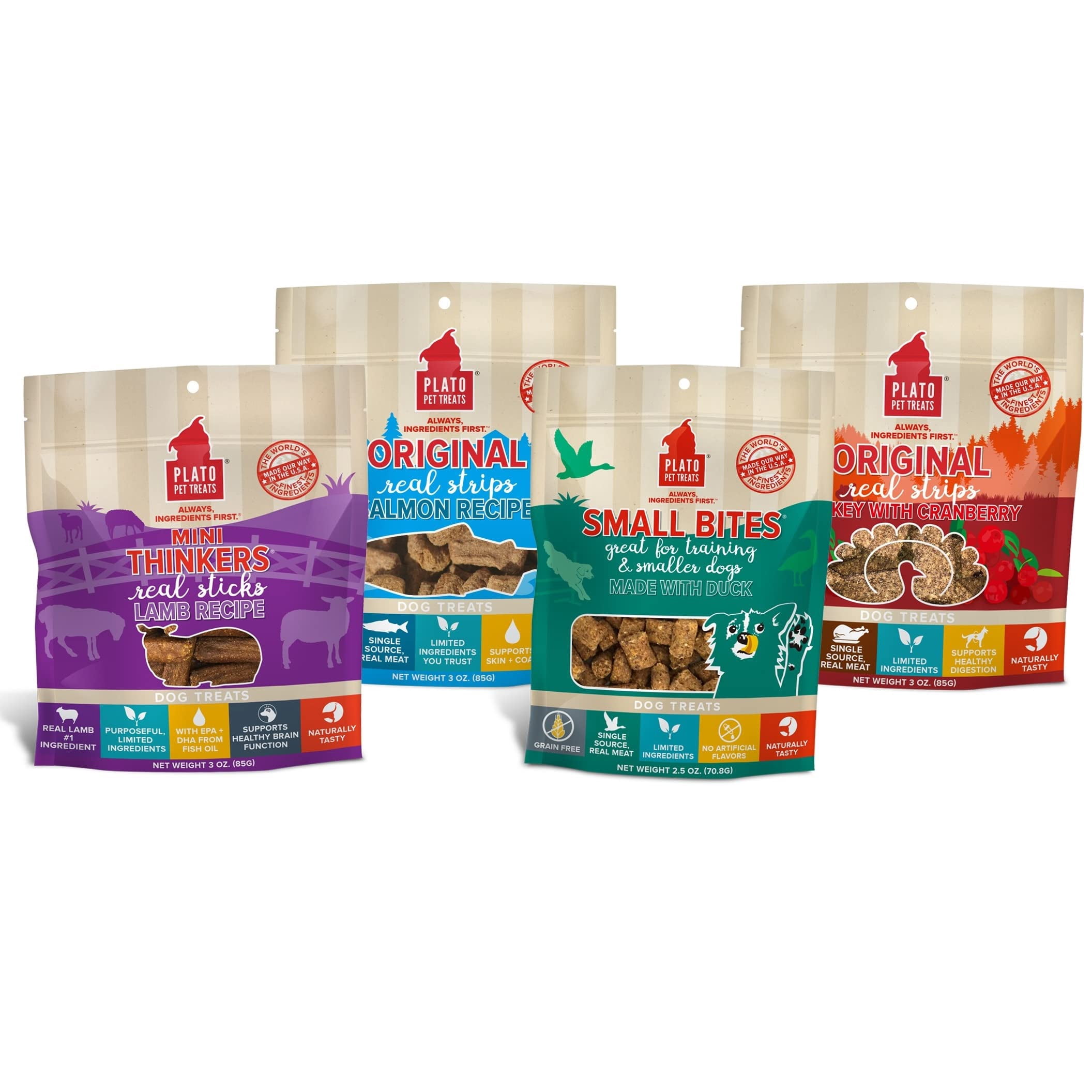 PLATO Taste of Plato DPF11 Dog Treats - Real Meat - Air Dried - Made in ...