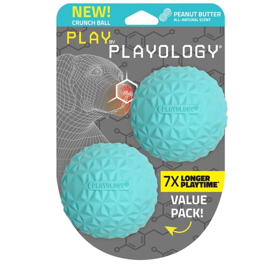 Play by Playology Dog Toys | Interactive Dog Balls | Crunchy Ball Toy 2 ...