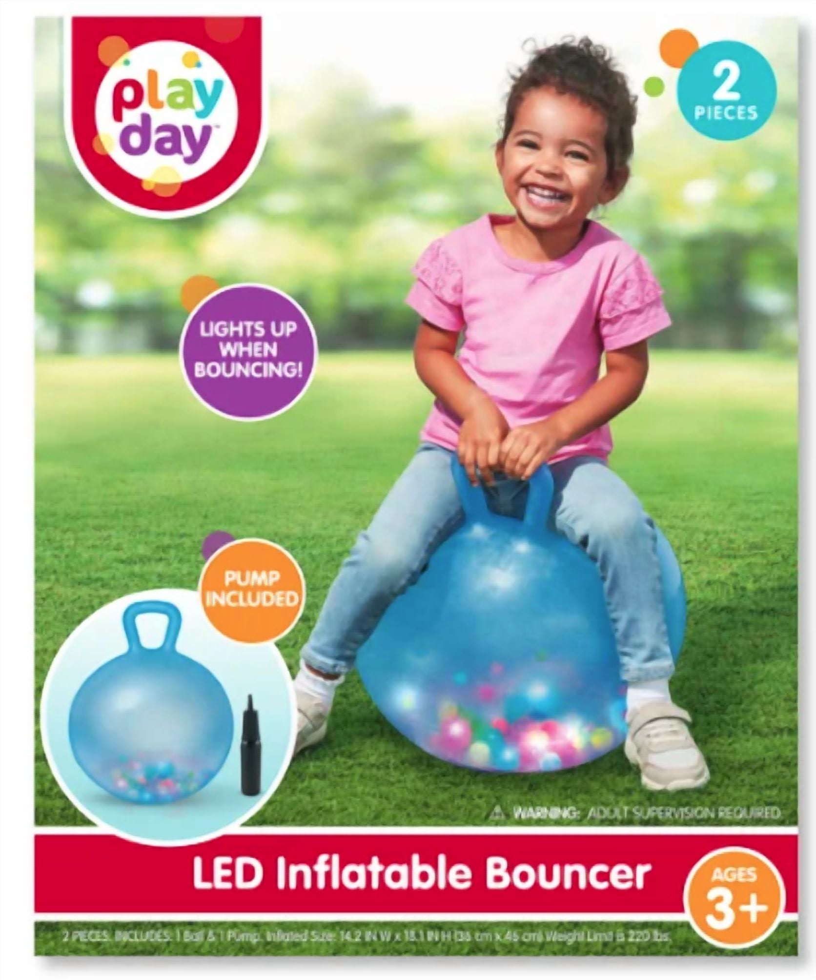 Play Day LED Bouncer, Active Children's Hopper, Ages 3+ - Walmart.com