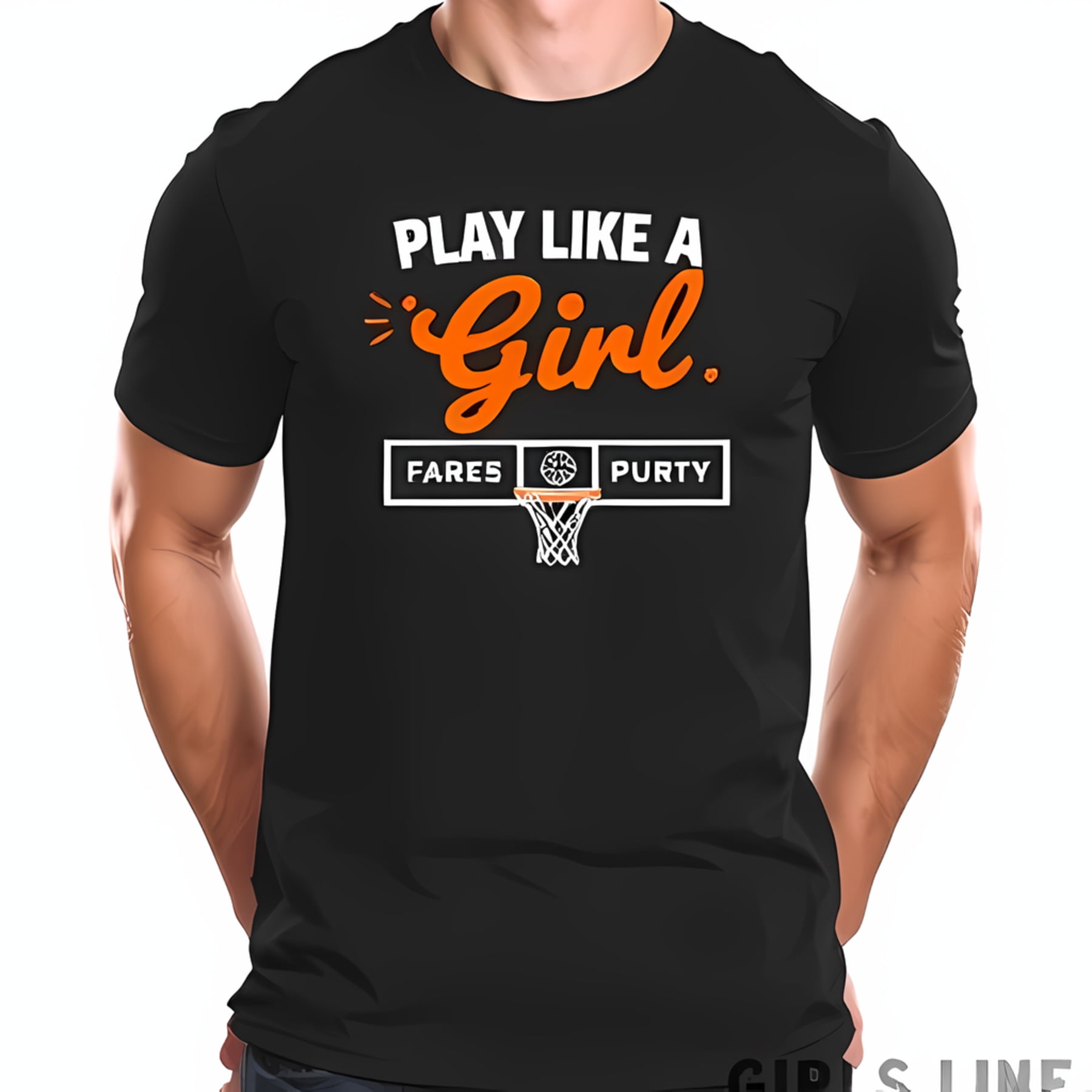 PLAY LIKE A GIRL Cotton Short Sleeve T-Shirt - Bold Graphic with ...
